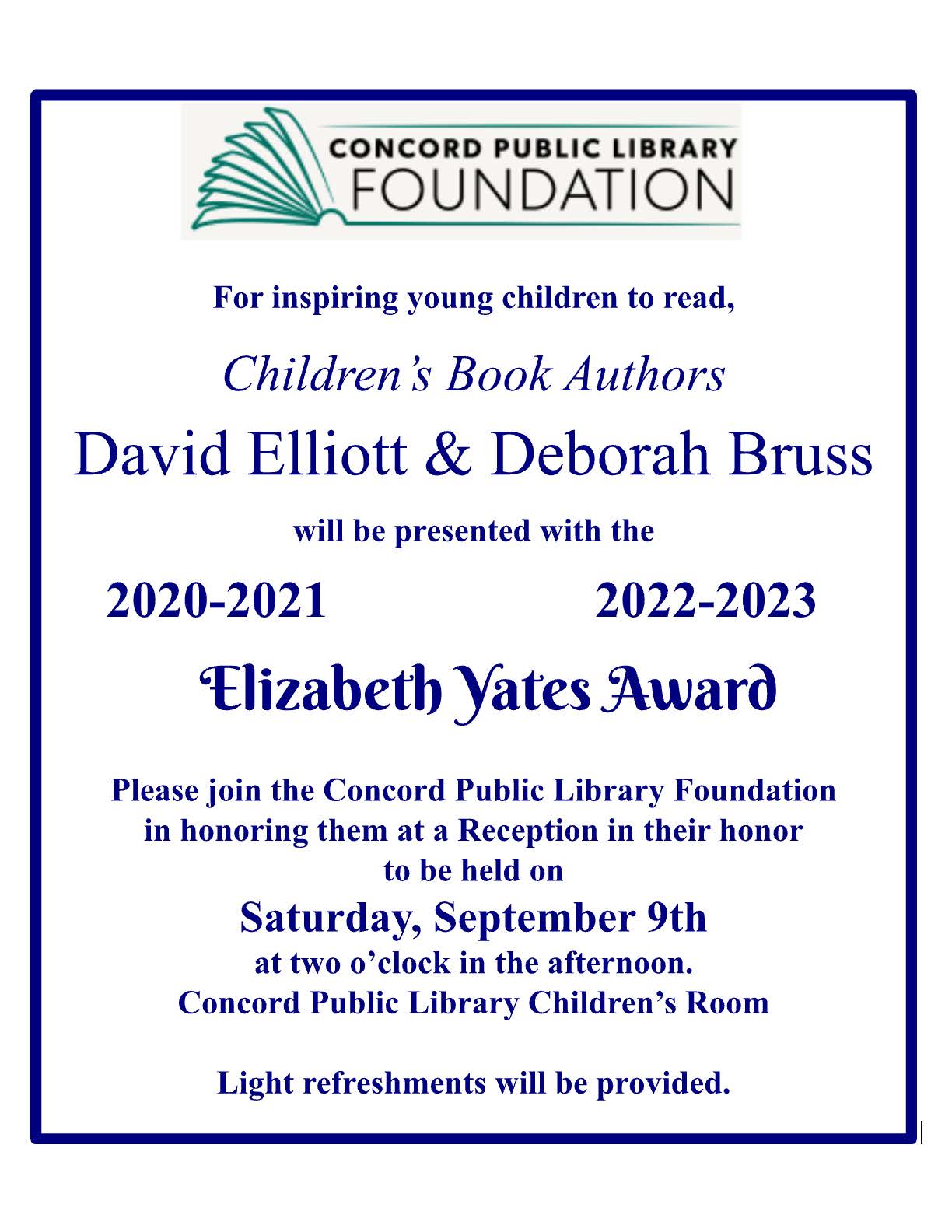 Two Authors Honored – Kidlit603
